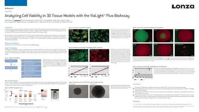 Analyzing Cell Viability in 3D Tissue Models with the ViaLight™ Plus ...