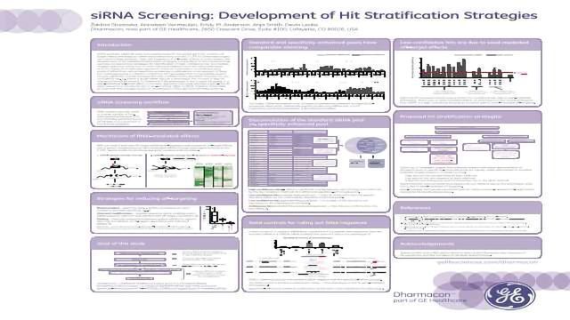 siRNA Screening: Development of Hit Stratification Strategies ...