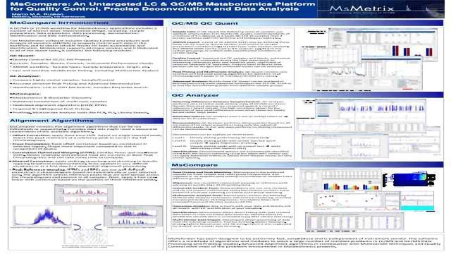 MsCompare: An Untargeted LC & GC/MS Metabolomics Platform for Quality Control, Precise ...
