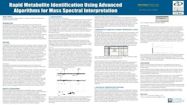 Rapid Metabolite Identification Using Advanced Algorithms For Mass Spectral Interpretation