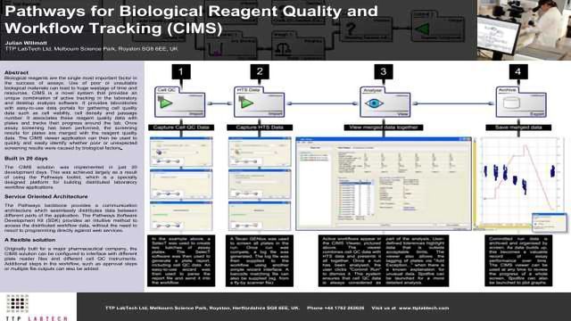 Pathways for Biological Reagent Quality and Workflow Tracking (CIMS ...