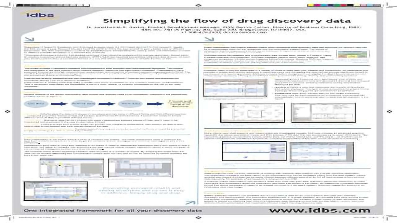 Simplifying the Flow of Drug Discovery Data Poster | Technology Networks