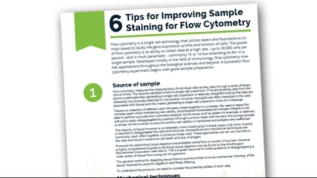 6 Tips for Improving Sample Staining for Flow Cytometry | Technology ...