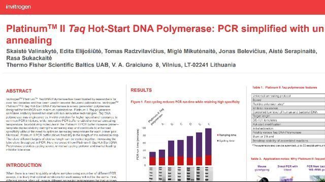 Platinum™ II Taq Hot-Start DNA Polymerase: PCR simplified with ...